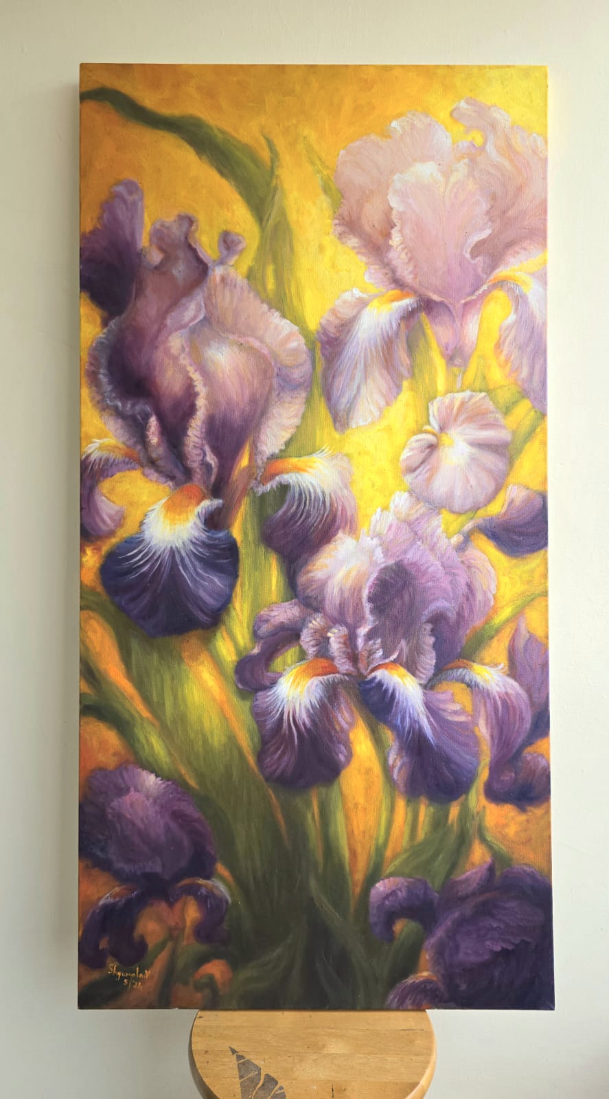 Buy Purple Rain Painting Online | Oil Art by Shyamala Venkatesh